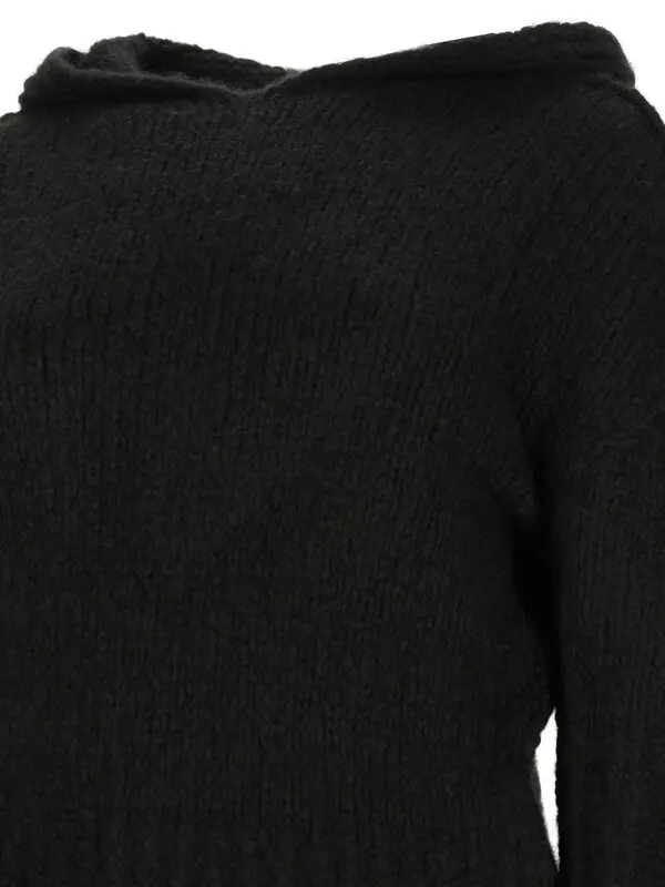 Rick Owens Maglia Cropped Con Cappuccio