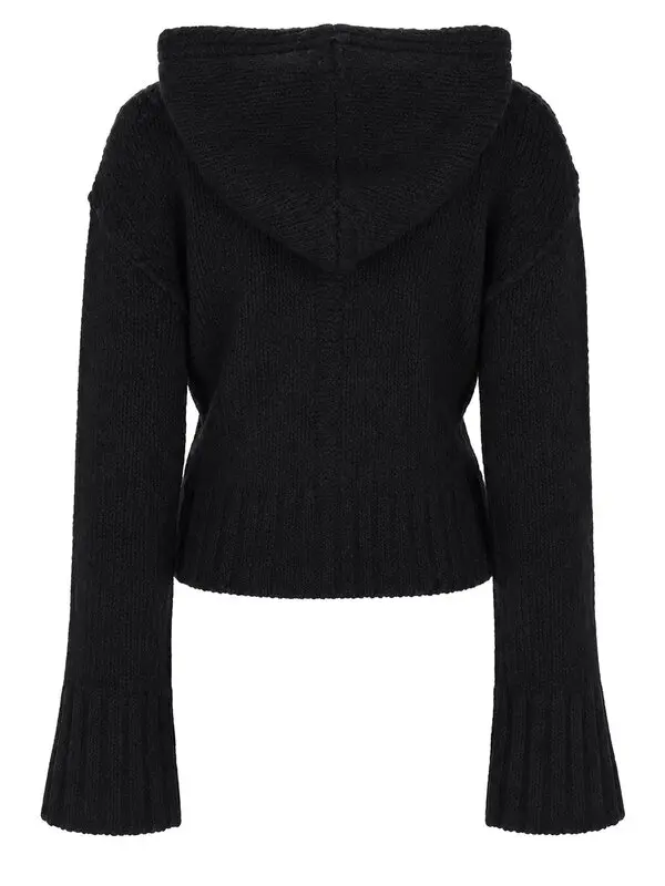 Rick Owens Maglia Cropped Con Cappuccio