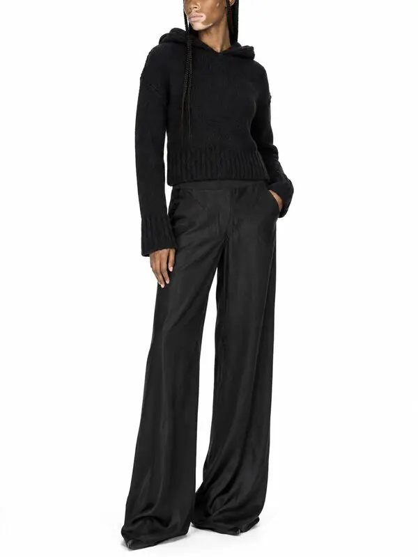 Rick Owens Maglia Cropped Con Cappuccio