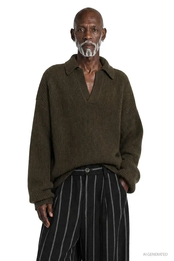 UMA WANG Long Sleeve Polo