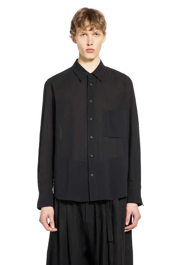 ZIGGY CHEN Spread Collar Pocket Shirt