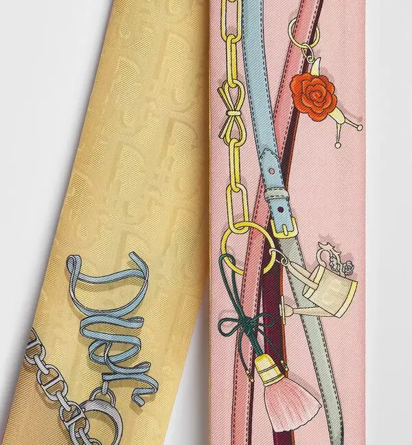 Dior Saddle Charms Mitzah Scarf