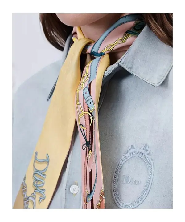 Dior Saddle Charms Mitzah Scarf