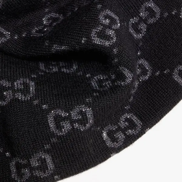 Gucci Gg Jacquard Hat - Black