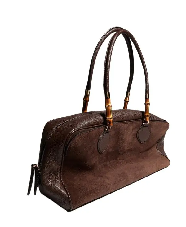 Gucci Large Boston Bag With Bamboo