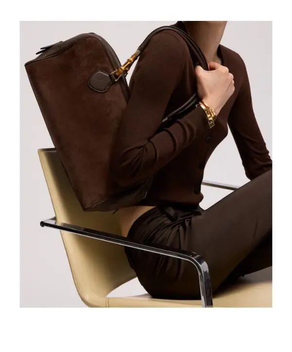 Gucci Large Boston Bag With Bamboo