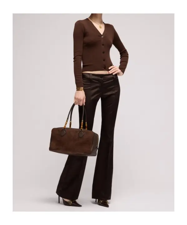 Gucci Large Boston Bag With Bamboo