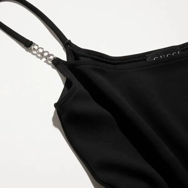 Gucci Viscose Crêpe Jersey Top - Black