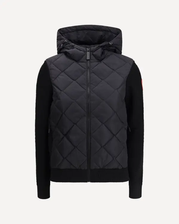 Canada Goose Hybridge Quilted Knit Hooded Down Jacket