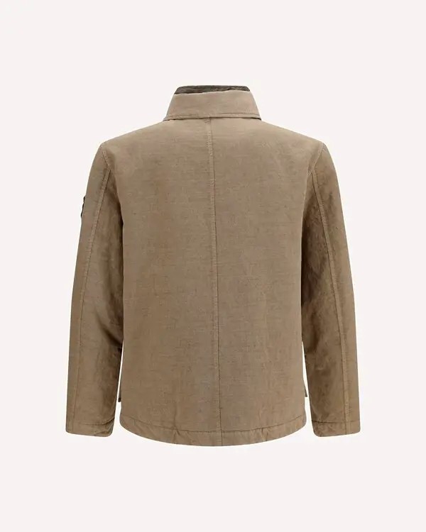 Stone Island Padded Cotton And Wool-blend Jacket
