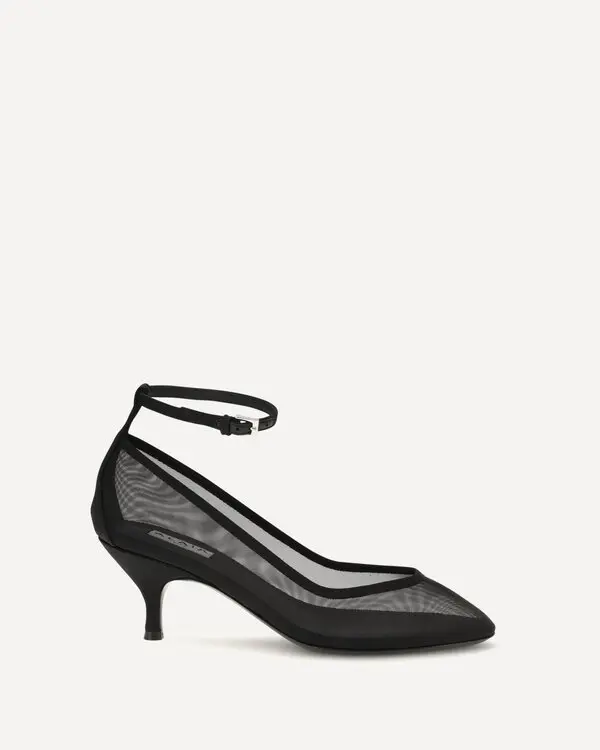 Alaïa Nude Mesh Pumps - Black