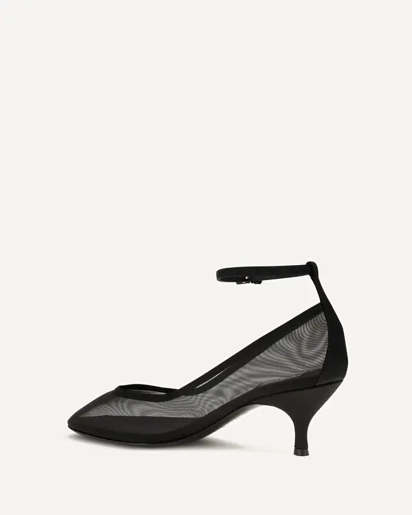 Alaïa Nude Mesh Pumps - Black