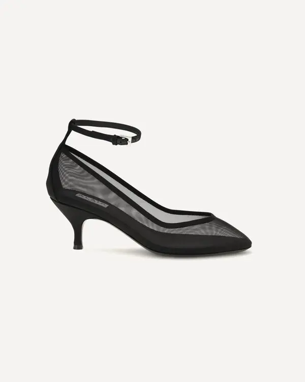 Alaïa Nude Mesh Pumps - Black