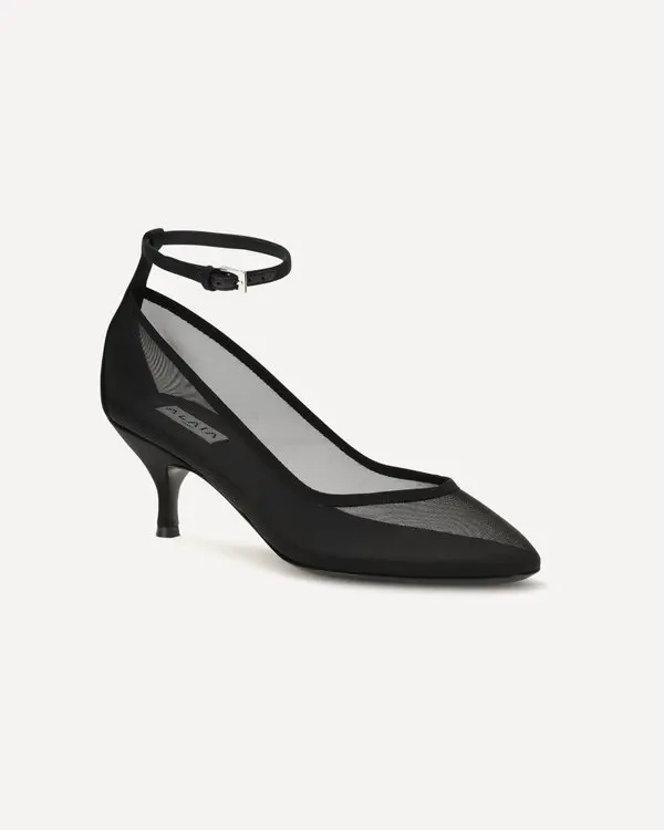 Alaïa Nude Mesh Pumps - Black