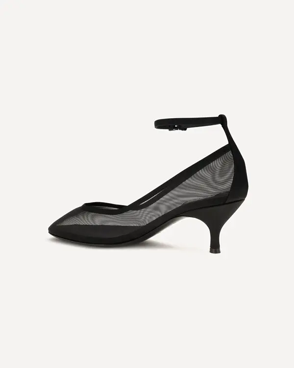 Alaïa Nude Mesh Pumps - Black