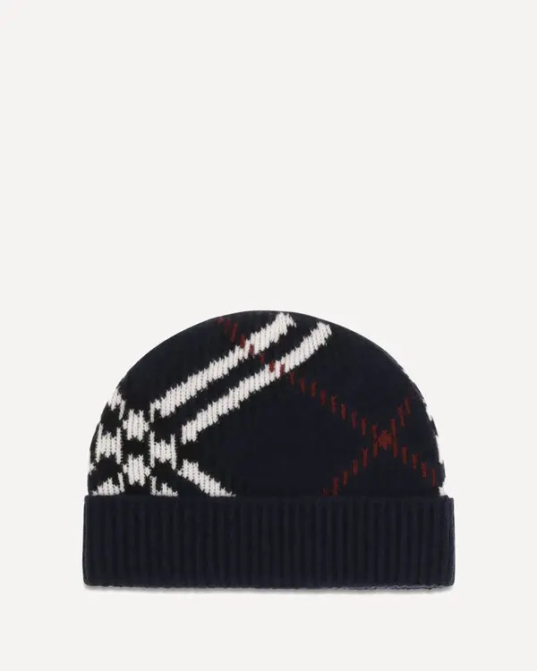 Burberry Check Cashmere-blend Beanie