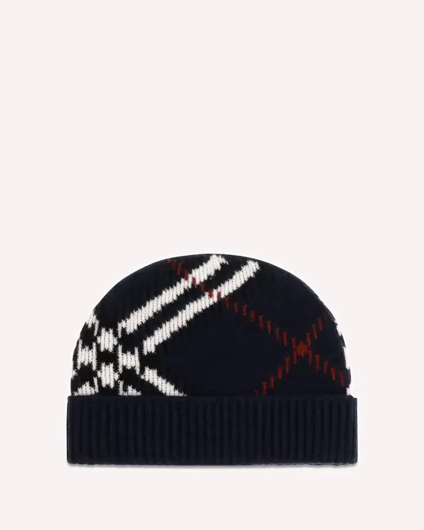 Burberry Check Cashmere-blend Beanie