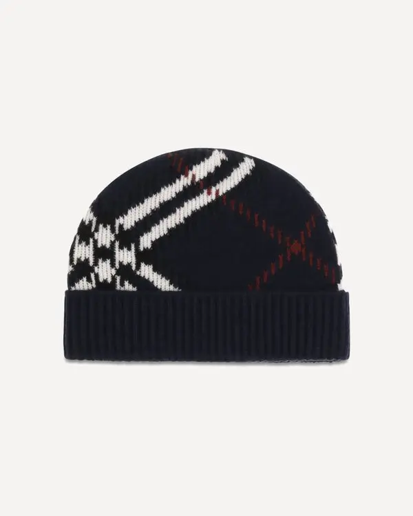 Burberry Check Cashmere-blend Beanie