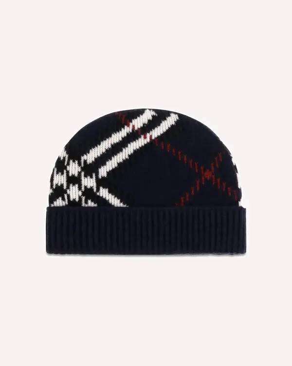 Burberry Check Cashmere-blend Beanie