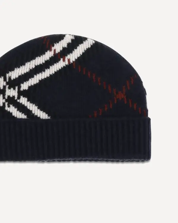 Burberry Check Cashmere-blend Beanie