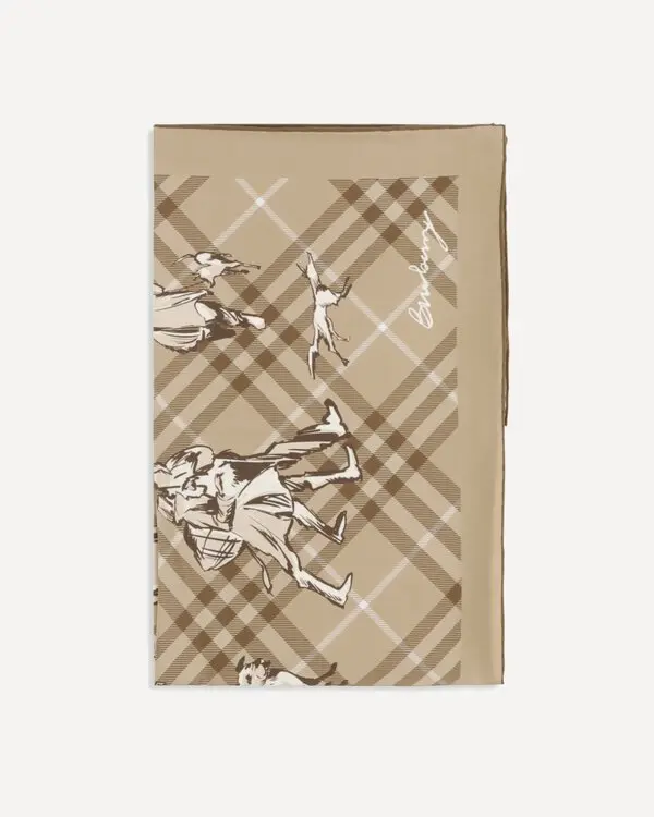 Burberry Check Silk Twill Scarf