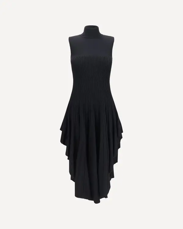 Alaïa 3d Sculpted Knit Pointed Dress