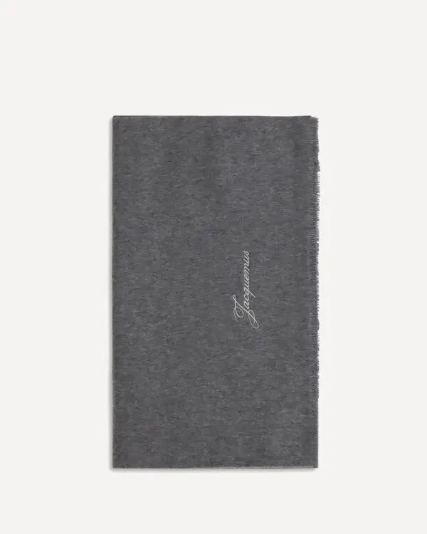 Jacquemus Tailleur Wool Scarf - Grey
