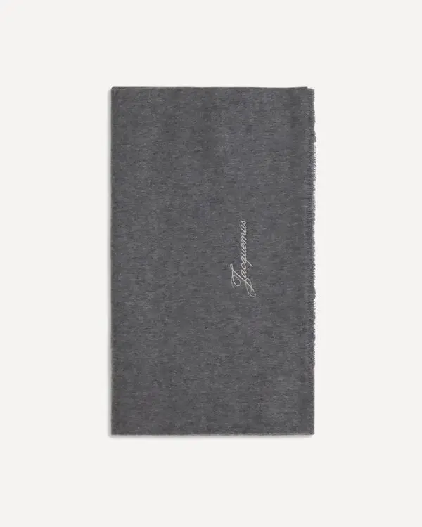 Jacquemus Tailleur Wool Scarf - Grey
