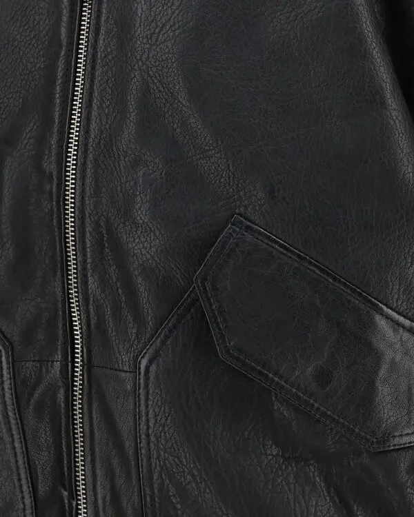 Alpha Industries Cwu-36/p Leather Uv Bomber Jacket