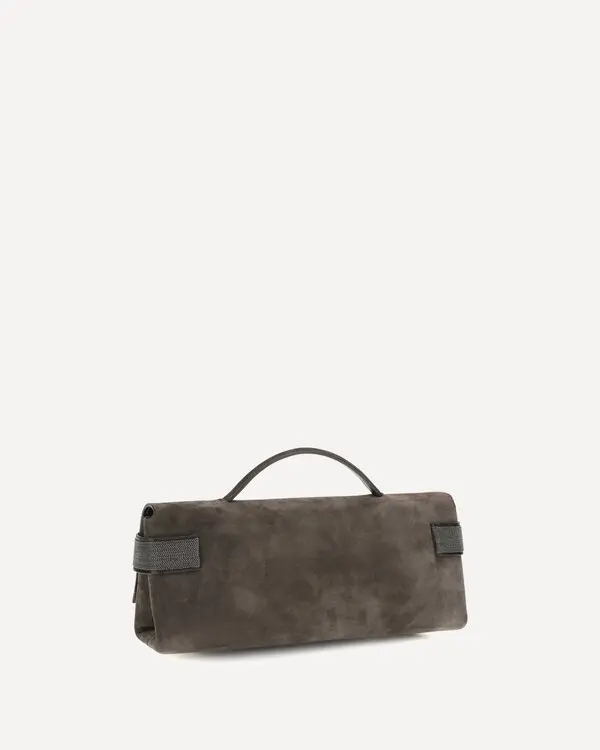 Brunello Cucinelli Essence Suede Top-handle Bag