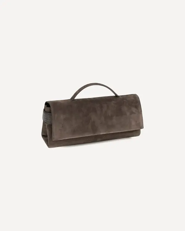 Brunello Cucinelli Essence Suede Top-handle Bag