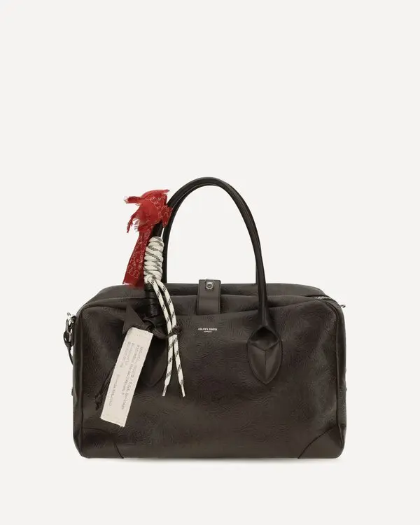 GOLDEN GOOSE Vita Medium Leather Travel Bag - Brown