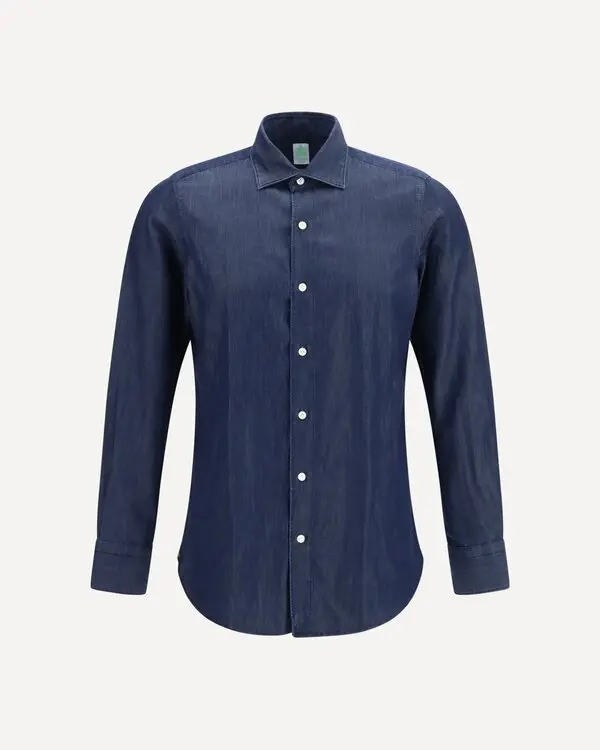 FINAMORE 1925 Giza 45 Denim Shirt