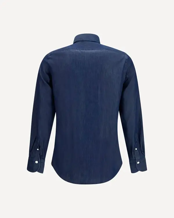 FINAMORE 1925 Giza 45 Denim Shirt