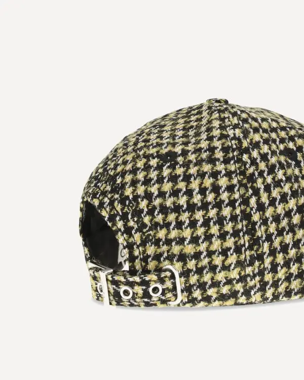 GANNI Woollen Check Cap