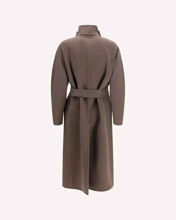 Fabiana Filippi Long Double Faced Wool And Cashmere Coat