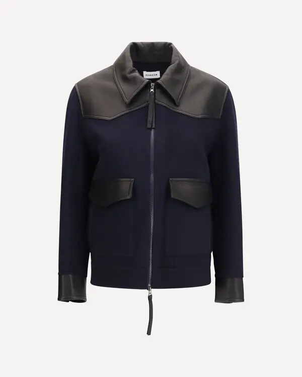 P.a.r.o.s.h P. A.r. O.s. H. Leather Trimmed Jacket
