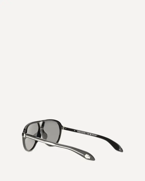 Alexander McQueen Navigator Sunglasses - Black