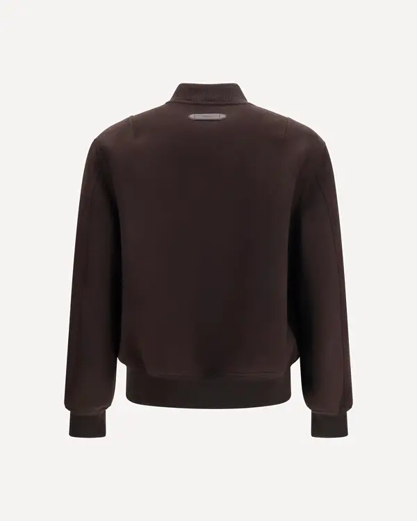 Brioni Woo And Cashmere Zip-up Bomber Jacket Mae