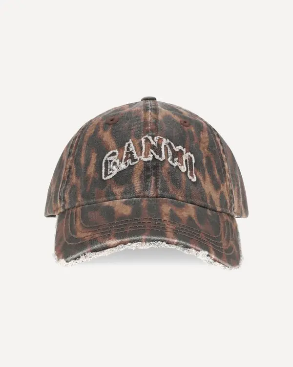 GANNI Ocelot Leopard Cap