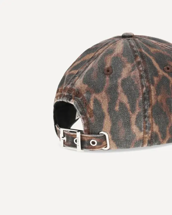 GANNI Ocelot Leopard Cap