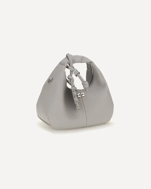 GANNI Mini Hobo Crossbody Bag - Grey