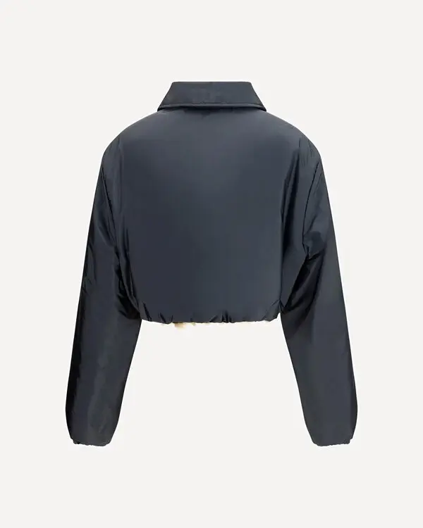 Miu Miu Technical Fabric And Shearling Windbreaker Jacket