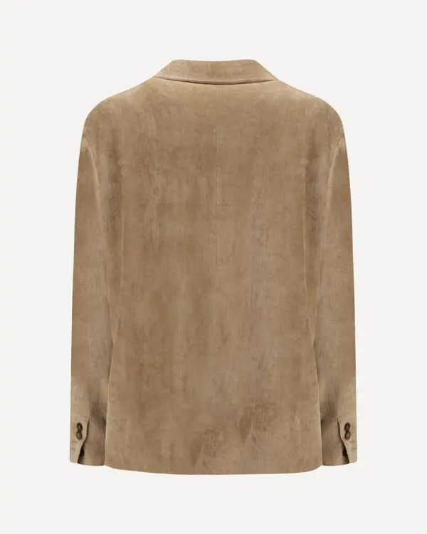 Brunello Cucinelli Fluid Corduroy Jacket With Monile