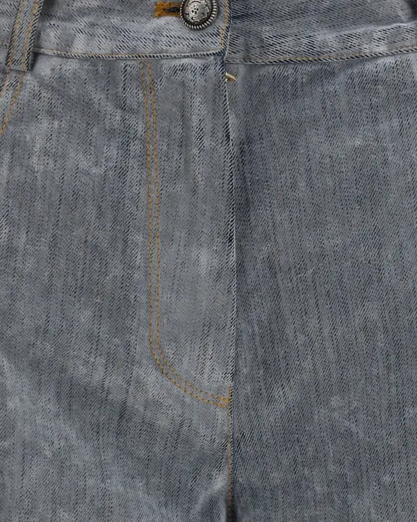 FORTE_FORTE Wde Leg Jeans N Flocked Denm - Grey