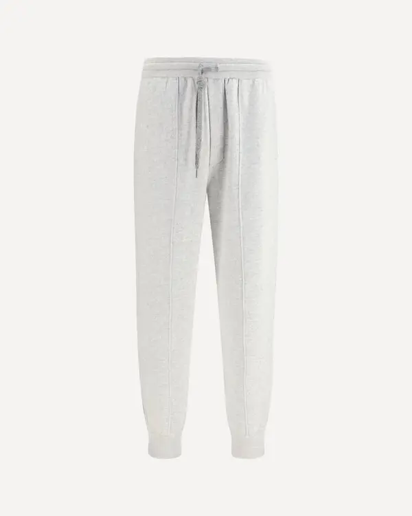 Brunello Cucinelli Double-knit Cahmere Pant With Crête And Zip At The Hem - Grey