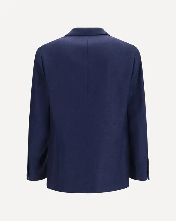 Brunello Cucinelli Single Breasted Wool Blazer