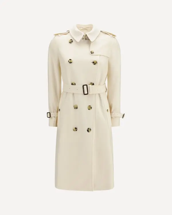 Burberry Long Kensington Cashmere Trench Coat