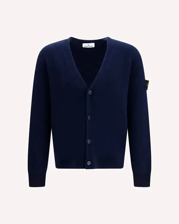 Stone Island Alpaca And Wool-blend V-neck Cardigan