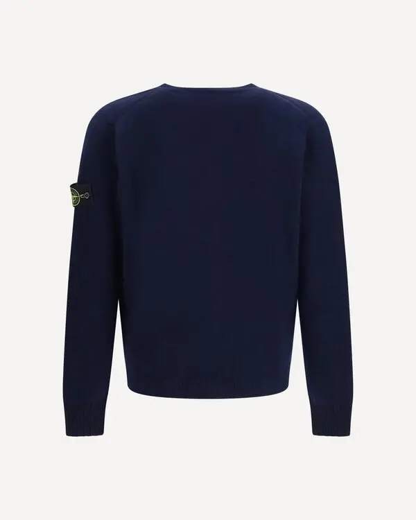 Stone Island Alpaca And Wool-blend V-neck Cardigan Ale - Blue